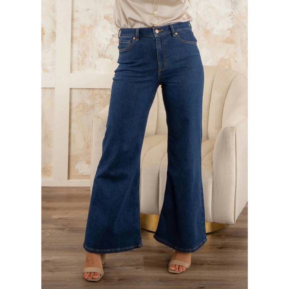 Tribal | Jeans | New Tribal Blue Thread Brooke Hugging Palazzo Jeans In ...